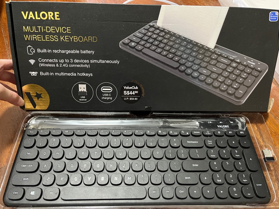 VALORE multi device wireless keyboard, Computers & Tech, Parts & Accessories, Computer Keyboard ...