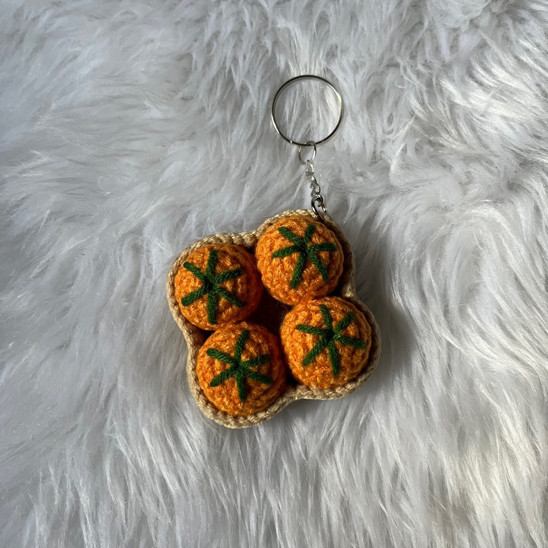 When Life Gives You Tangerines crochet keychain, Hobbies & Toys ...