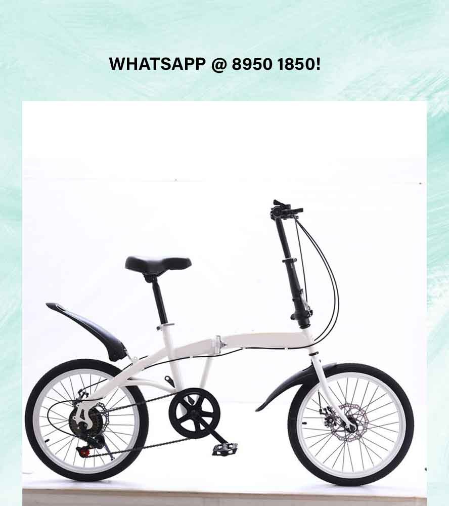 20 Inch 6 Speed Foldable bike [White] Folding Bicycle Adults & children 20" 160 baby lady 29 27. ...