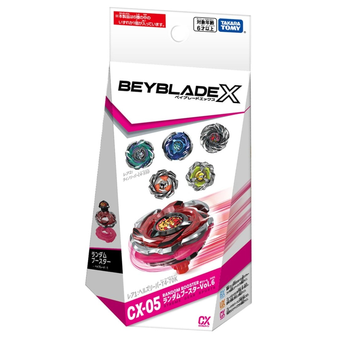 [Sold] Takara Tomy 爆旋陀螺X Beyblade X - CX-05 Random Booster Vol.6 (6 pcs), 興趣及遊戲, 玩具 & 遊戲類 ...