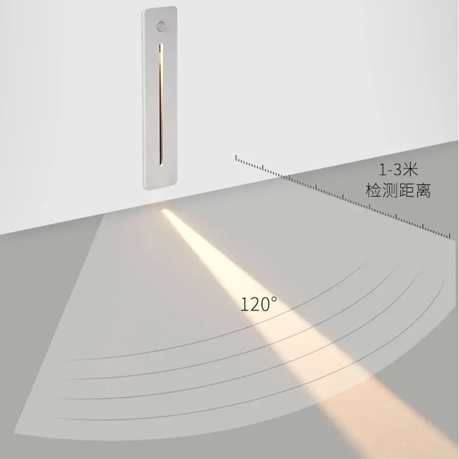 3W Outdoor PIR Motion Sensor LED Step Light Waterproof Stair Light ...