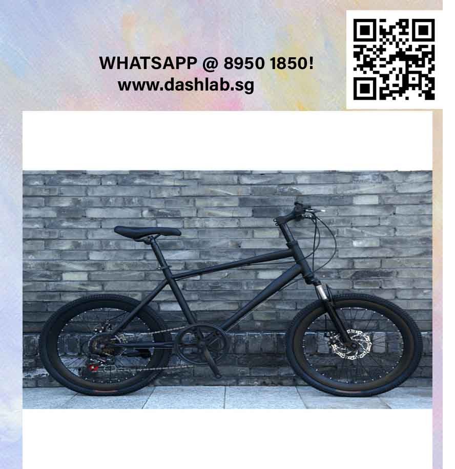 7 Speed 22 Inch Mini Velo Black Suspension Lightweight Bicycle seat ...