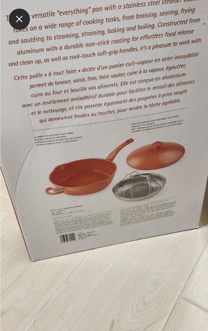 全新 現貨 PCs 8 in 1 non-stick everything pan 3 piece set 八合一 不黏萬用平底鑊 3件套 ...