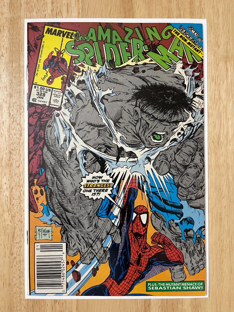 Amazing Spider-Man #328 Newsstand (1990) Iconic McFarlane Cover in F/F+ ...