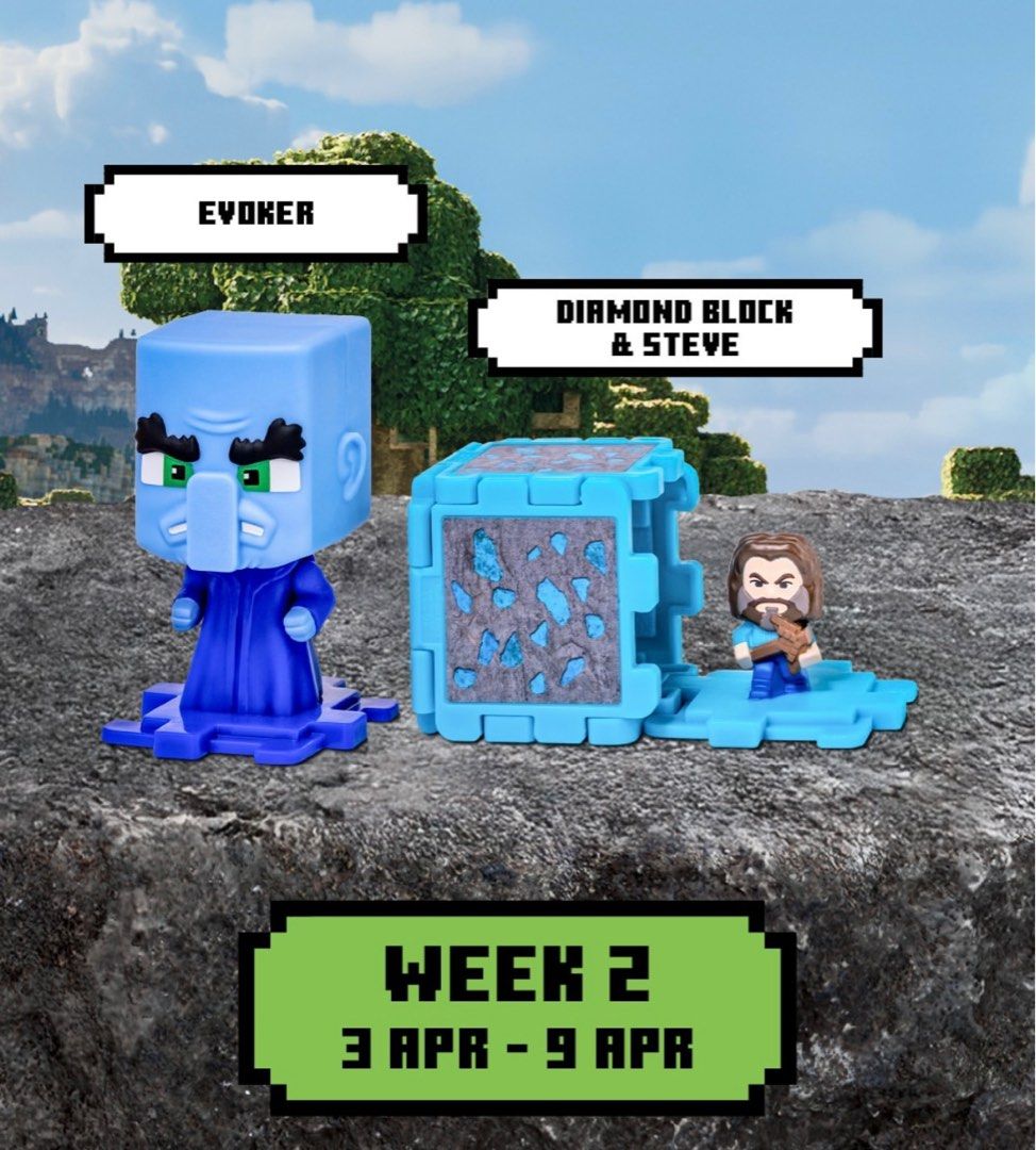 Authentic minecraft movie happy meal Mcd McDonald MacDonald : week 2 ...