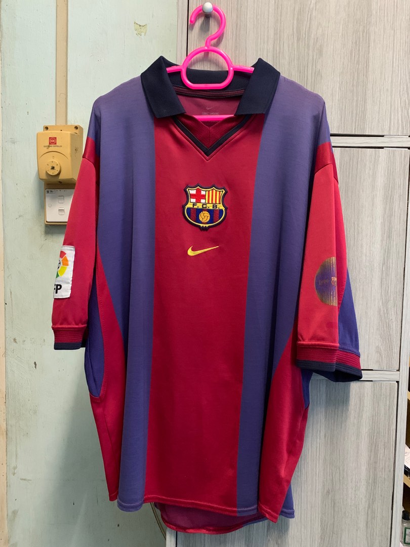 Barcelona Jersey Home Kit 2000/2001 Jersi, Men's Fashion, Activewear on ...
