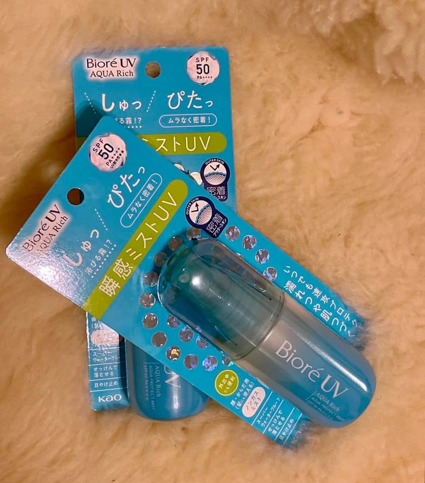 Biore UV Aqua Rich Mist SPF50+ PA++++ | Super Waterproof Sunscreen ...