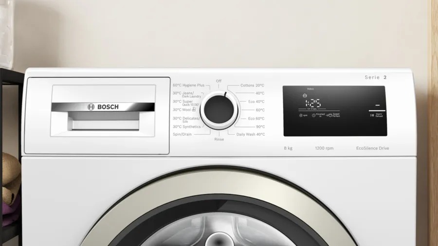 Bosch Series 2 Washing machine, front loader 8 kg , White, TV & Home ...