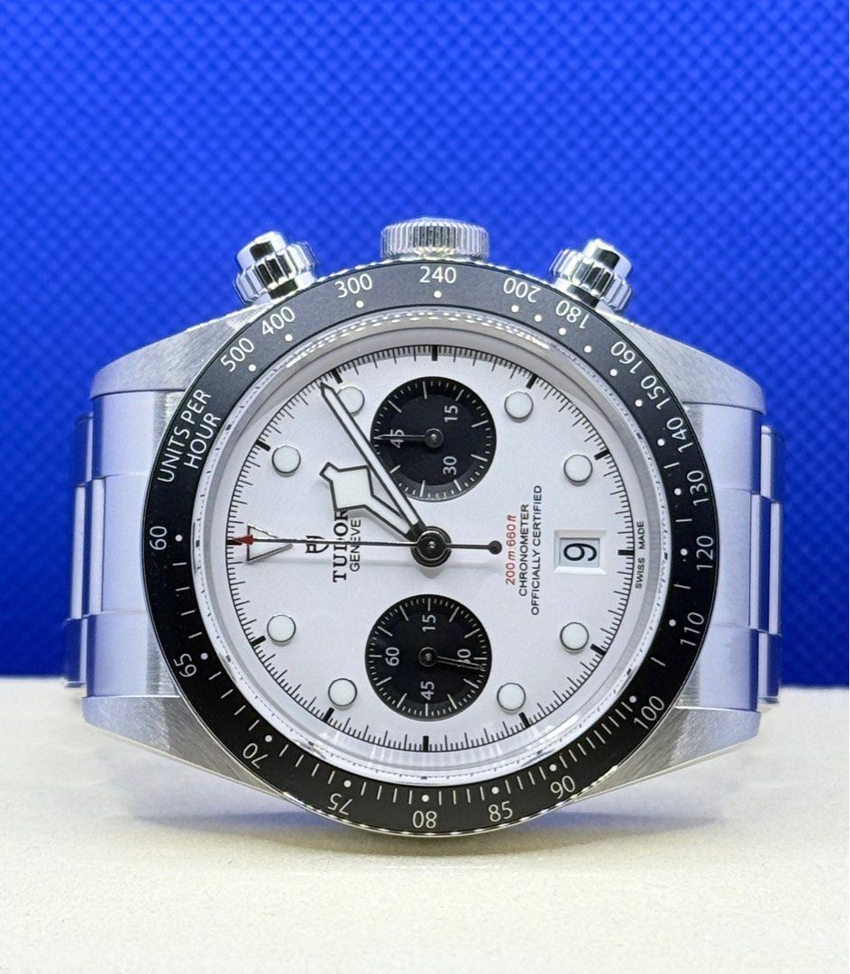 Brand New 04/2025 Tudor Black Bay Chrono Panda Bracelet Version 79360N, Luxury, Watches on Carousell