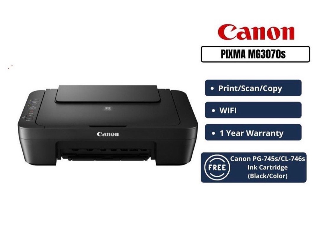 Canon Pixma mg3070s printer (include colour ink), Computers & Tech ...