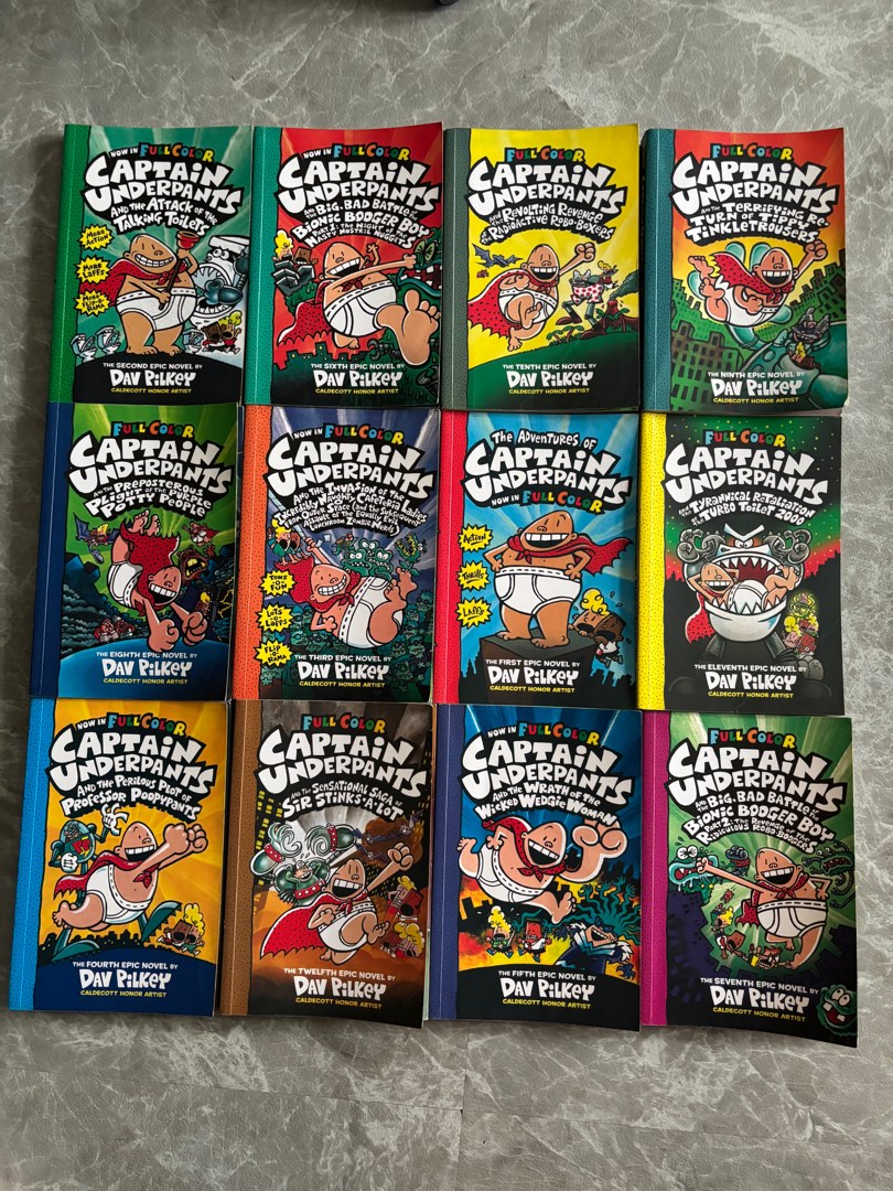 Captain Underpants-12 full color books, Hobbies & Toys, Books ...