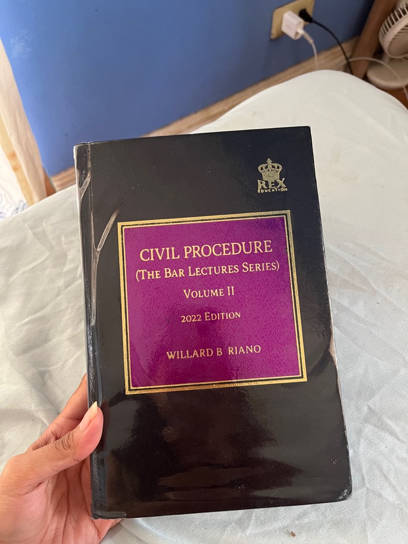 Civil Procedure Vol. II Willard Riano 2022 Edition, Hobbies & Toys, Books & Magazines, Textbooks ...