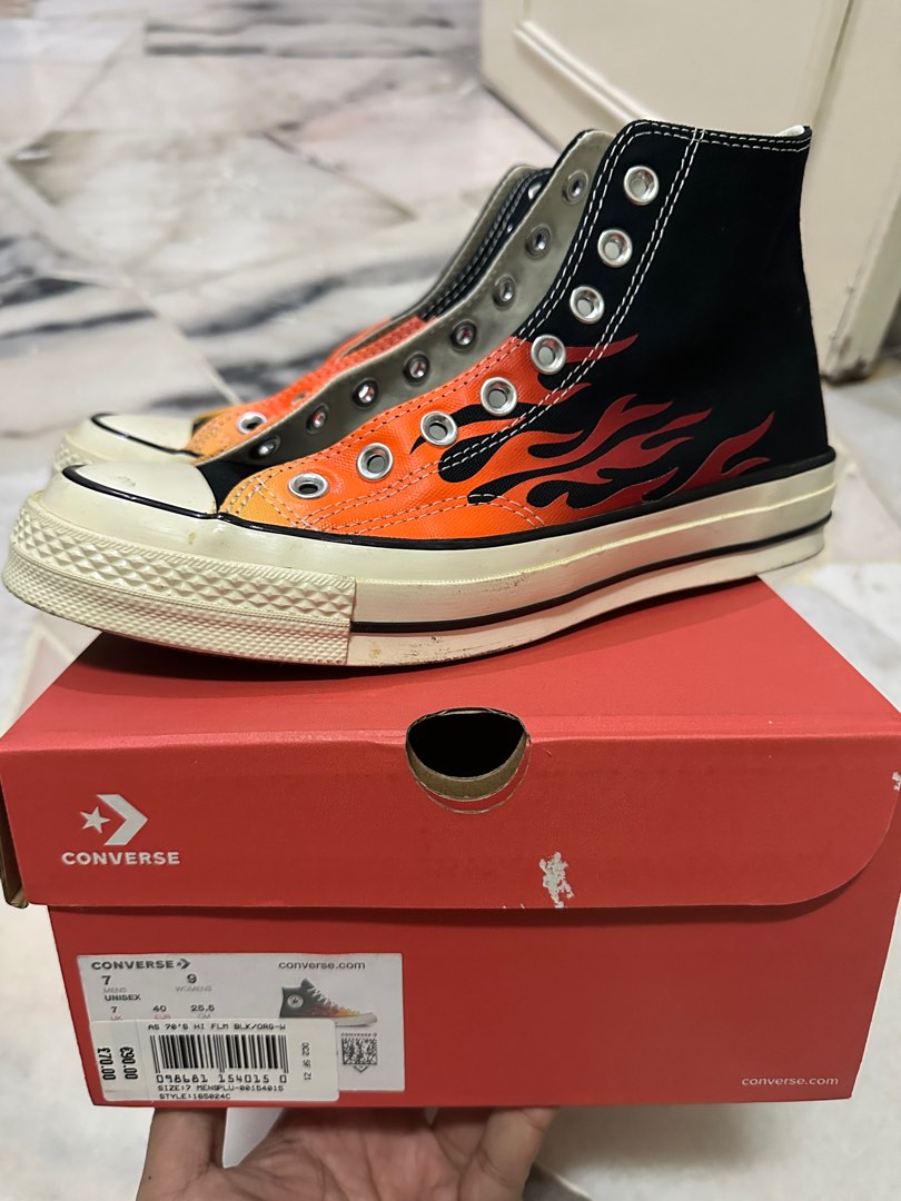 converse flame, Men's Fashion, Footwear, Sneakers on Carousell