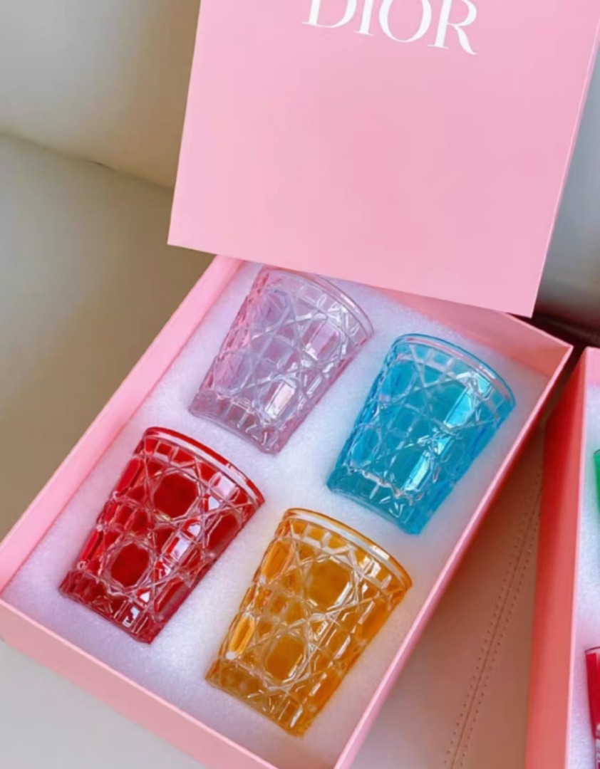 Dior Vine Grid Crystal Cup Gift Box, Furniture & Home Living ...