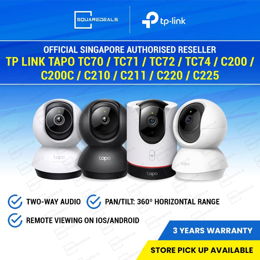 (FREE DELIVERY) TP Link Tapo TC70 / TC71 / TC72 / TC74 / C200 / C200C / C210 / C211 / C220 ...