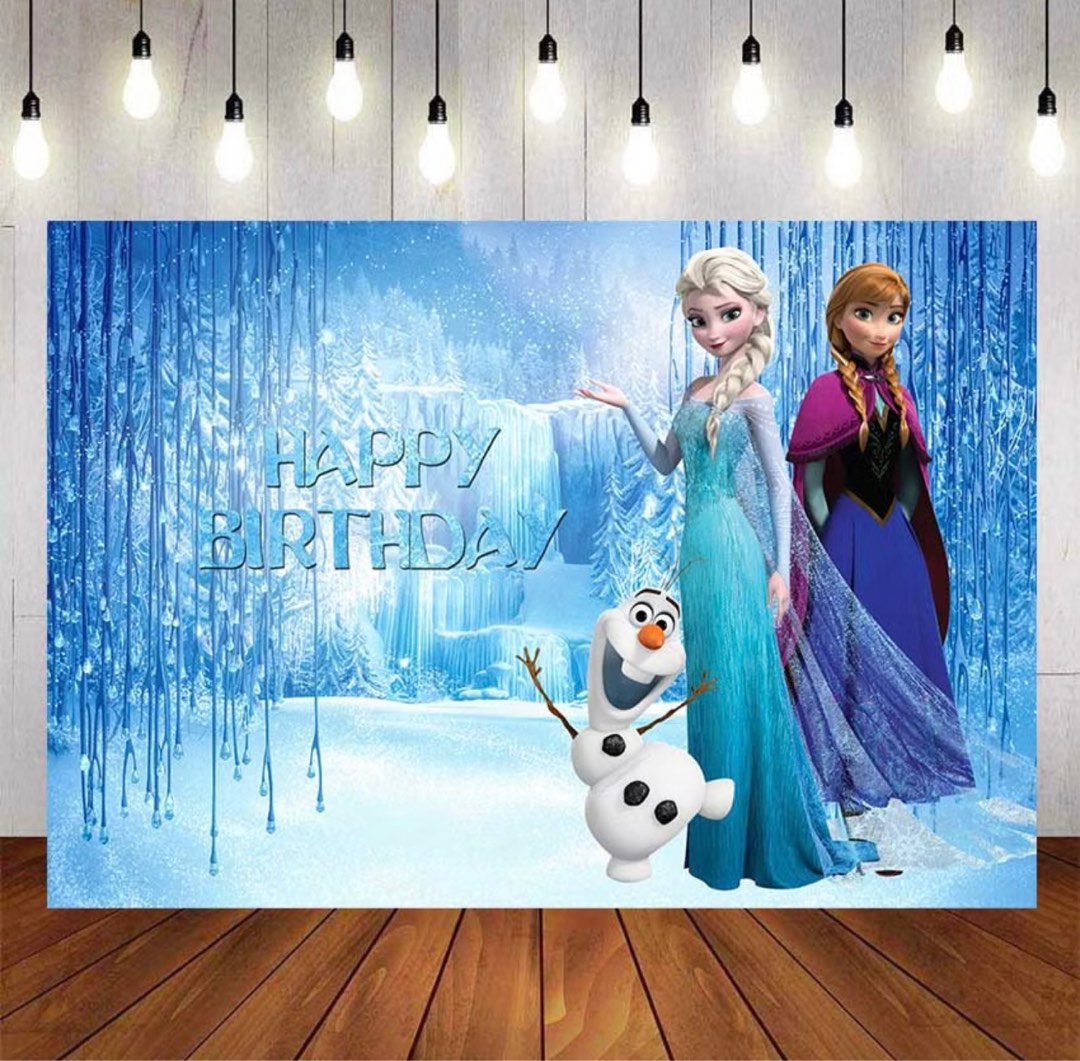 Frozen Elsa Backdrop, Hobbies & Toys, Stationery & Craft, Occasions ...