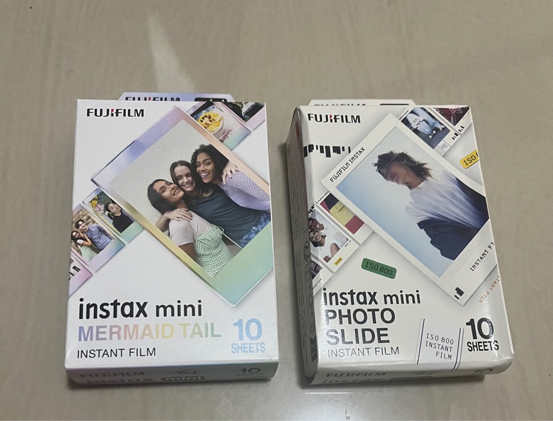 Fujifilm Instax Mini Films with Designs (Mermaid Tail and Photo Slide ...