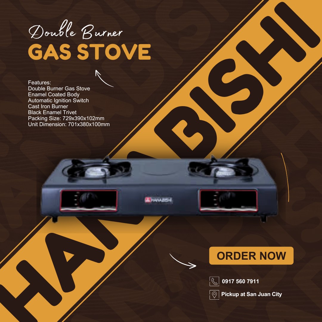 Gas Stove Double Burner HS-1 Hanabishi, Furniture & Home Living ...
