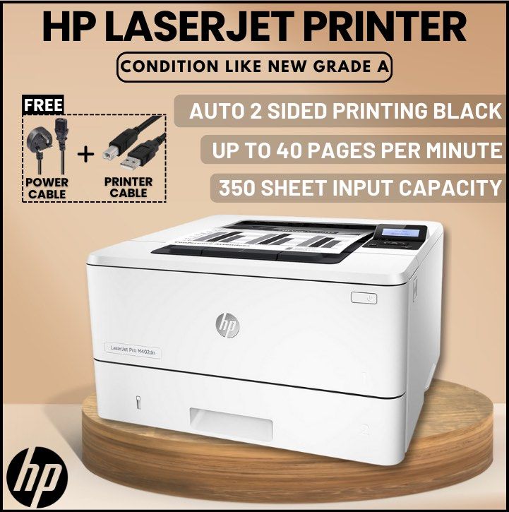 HP LaserJet Printer M402DN Monochrome Laser Printer High Speed Duplex ...