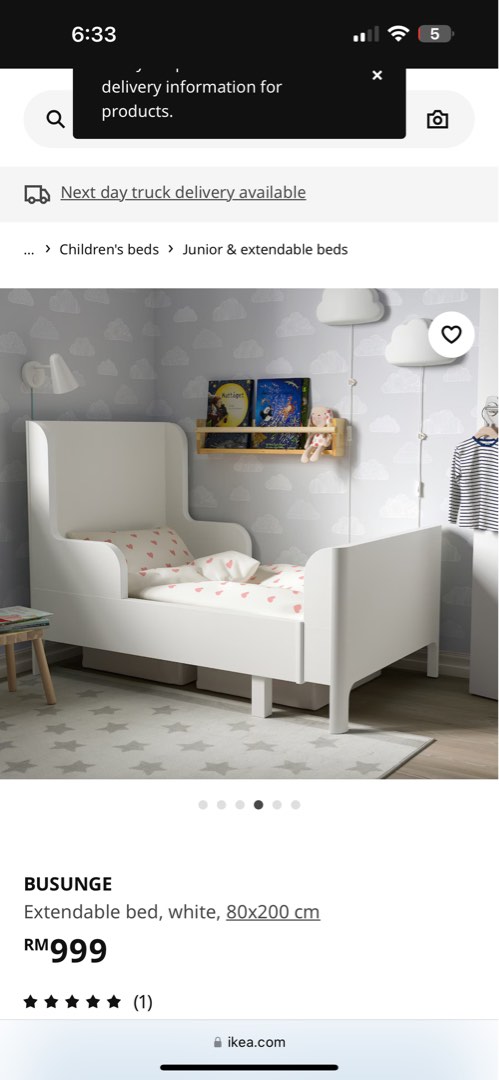 ikea busunge bed kids, Furniture & Home Living, Furniture, Bed Frames ...