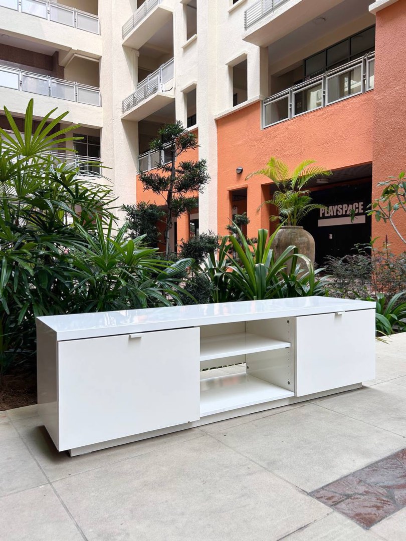 Ikea BYAS high GLOSS tv cabinet/bench, Furniture & Home Living ...