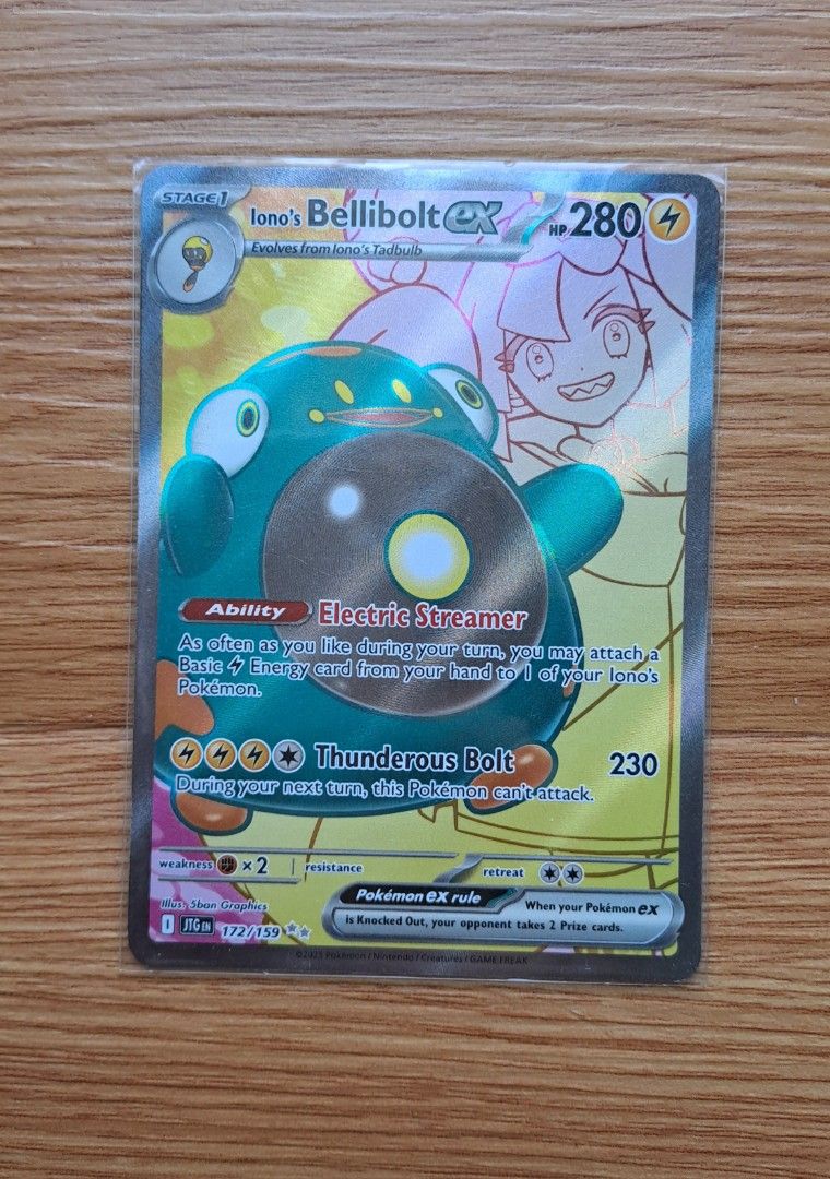 Iono's Bellibolt EX Full Art JTG Journey Together Pokemon Pokémon Card ...