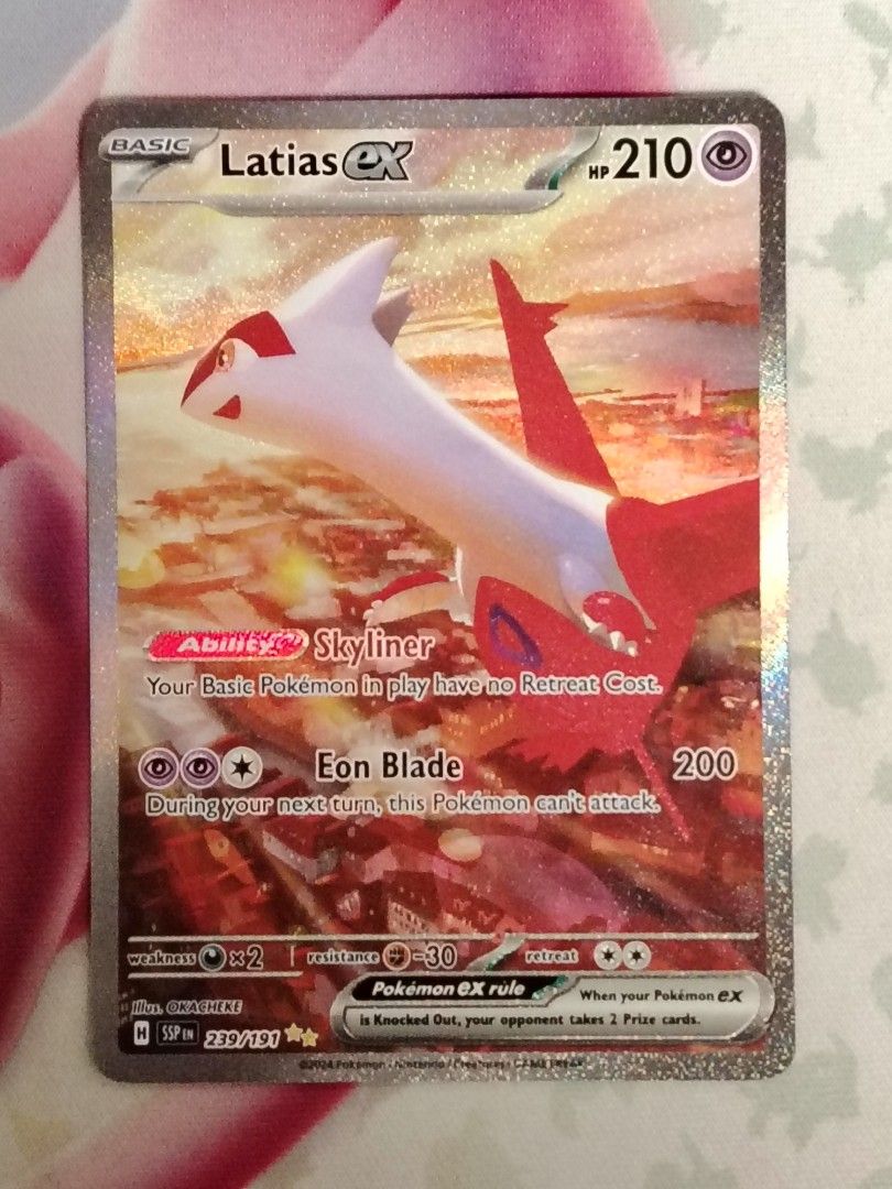 Latias ex 239/191 Special Illustration Rare Pokémon Card Surging Sparks SV08, Hobbies & Toys ...