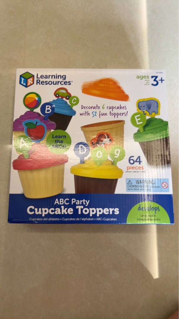 Learning Resources ABC Party Cupcake Toppers, Hobbies & Toys, Toys ...