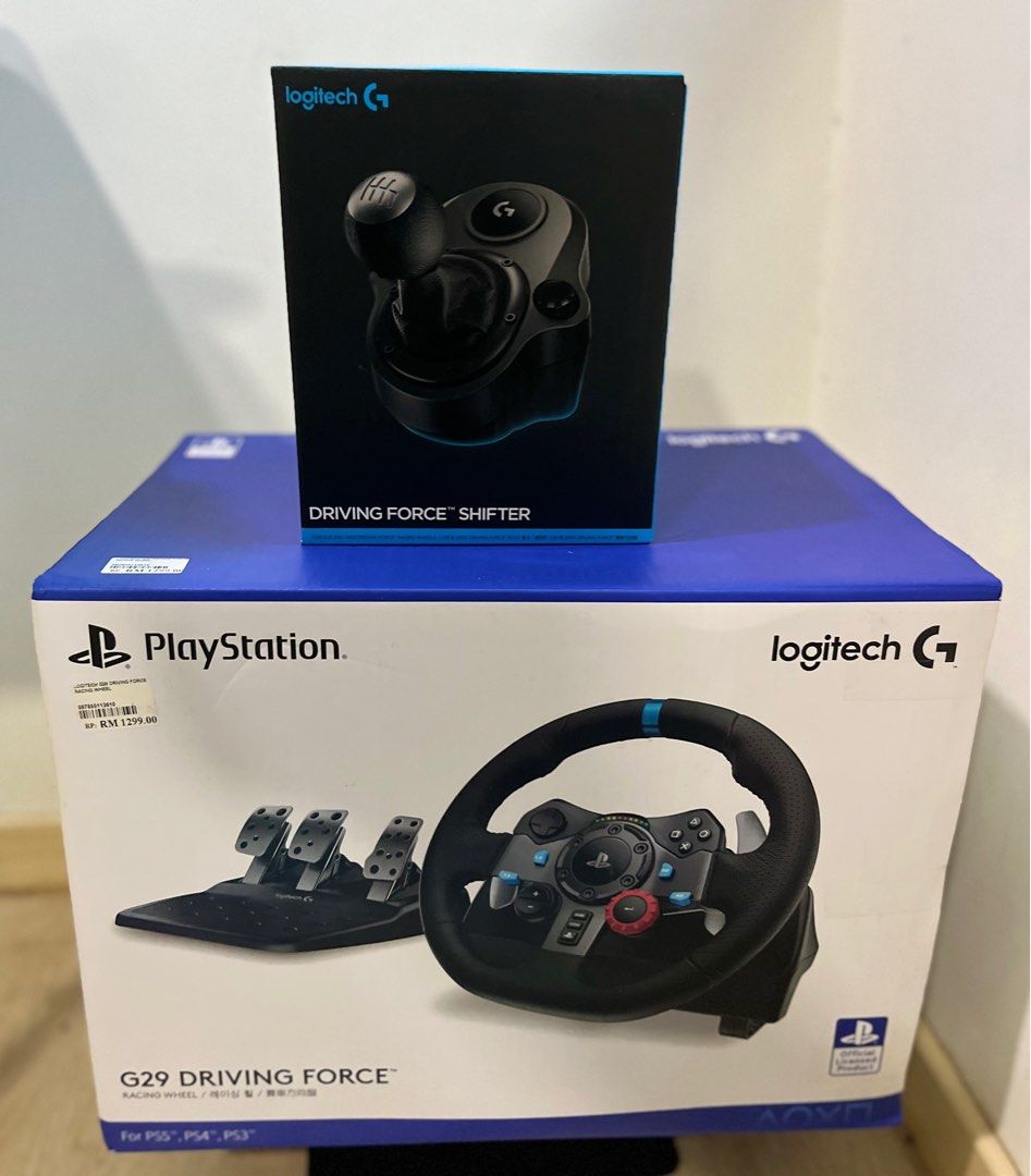 Logitech G29 Driving Force Racing Wheel + Driving Force Shifter Bundle ...