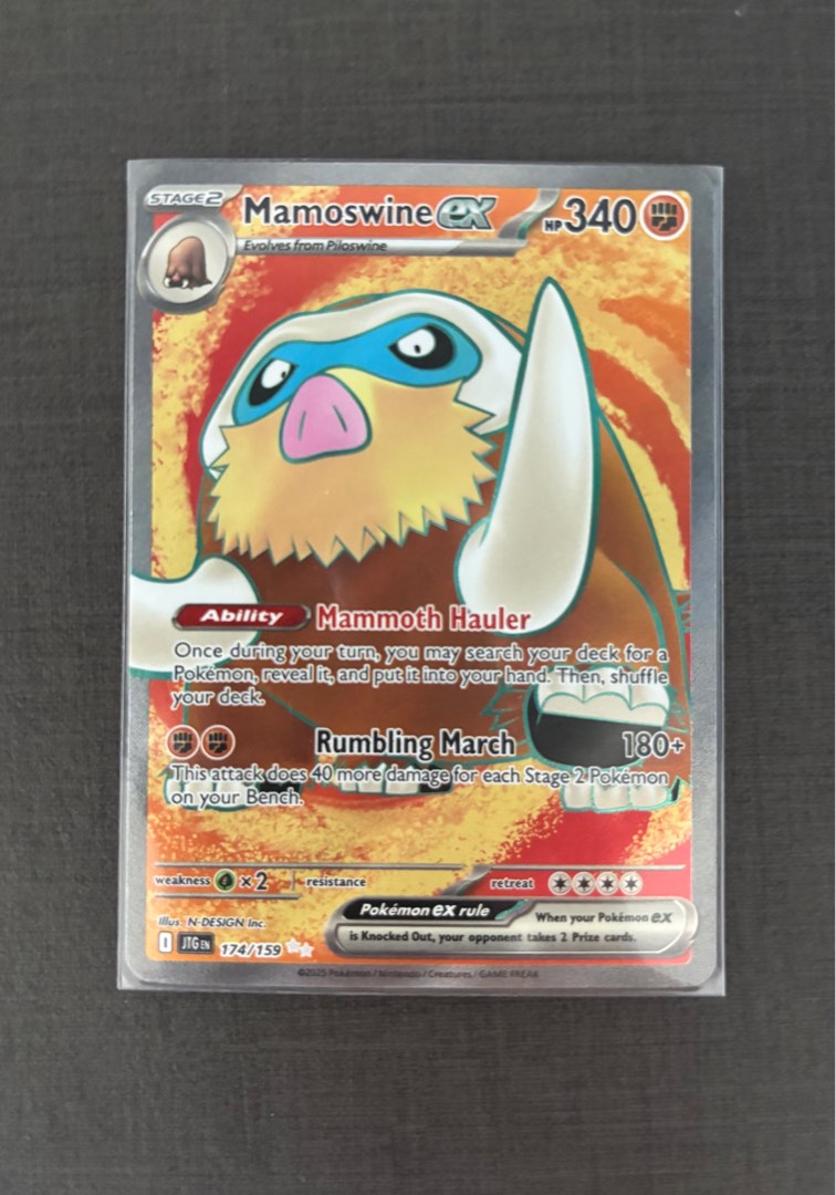 Mamoswine ex - 174/159 - Full Art Pokemon Journey Together, Hobbies ...