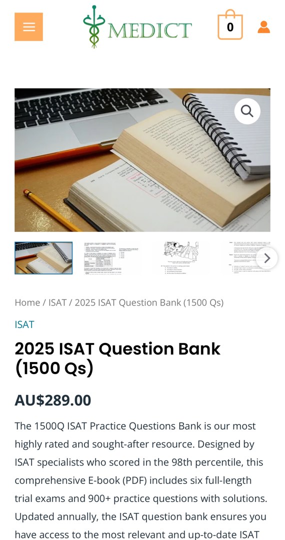 medict 2025 isat question bank 1500 qns, Announcements on Carousell