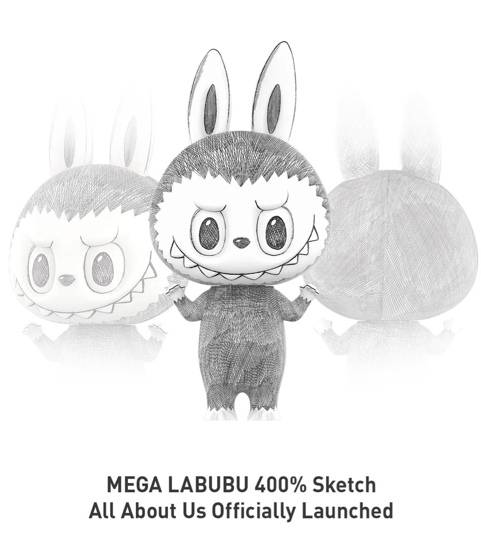 MEGA LABUBU 400% Sketch, Hobbies & Toys, Toys & Games on Carousell