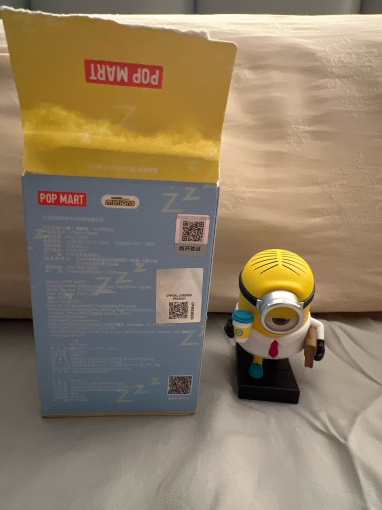 Minion Popmart Lazy Everyday series - Too Lazy for Meeting, Hobbies ...