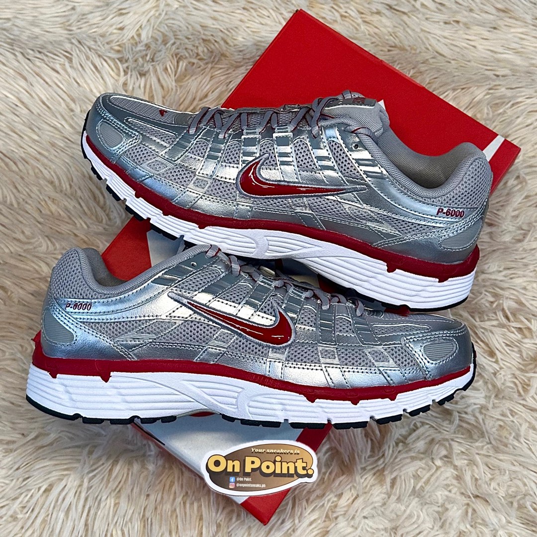 Nike P-6000 'Metallic Silver Gym Red' (CD6404-024, Men's Fashion ...