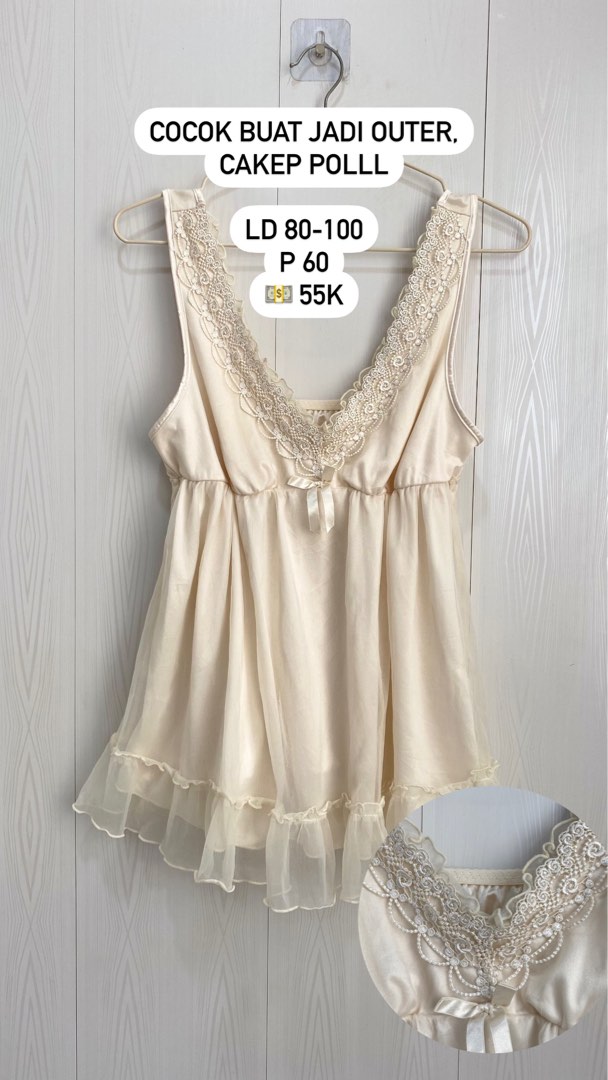 NO NEGO mori top outer atau inner BACA DESKRIPSI, Fesyen Wanita, Pakaian Wanita, Atasan di Carousell