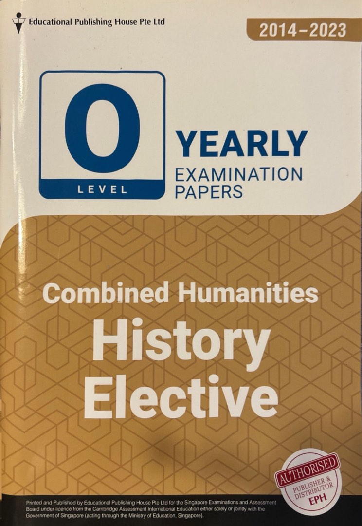 O Level History Elective Combines Humanities TYS 2014-2023, Hobbies ...
