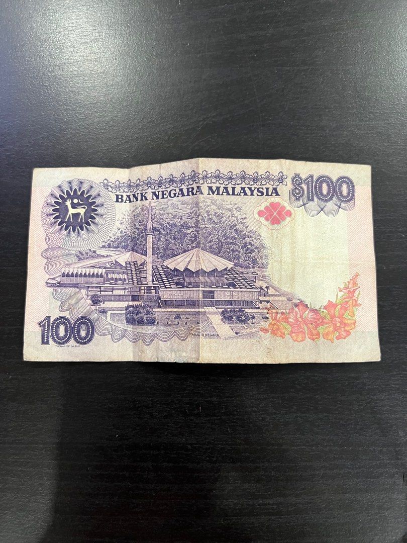 Old Malaysia RM100 Jaafar Hussein Banknote, Hobbies & Toys ...