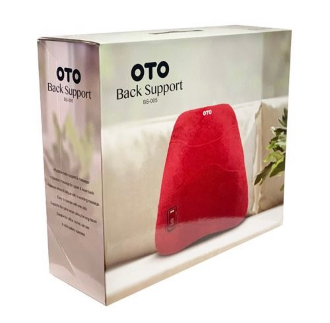OTO Back Support, model BS-005, red color, Health & Nutrition, Massage Devices on Carousell
