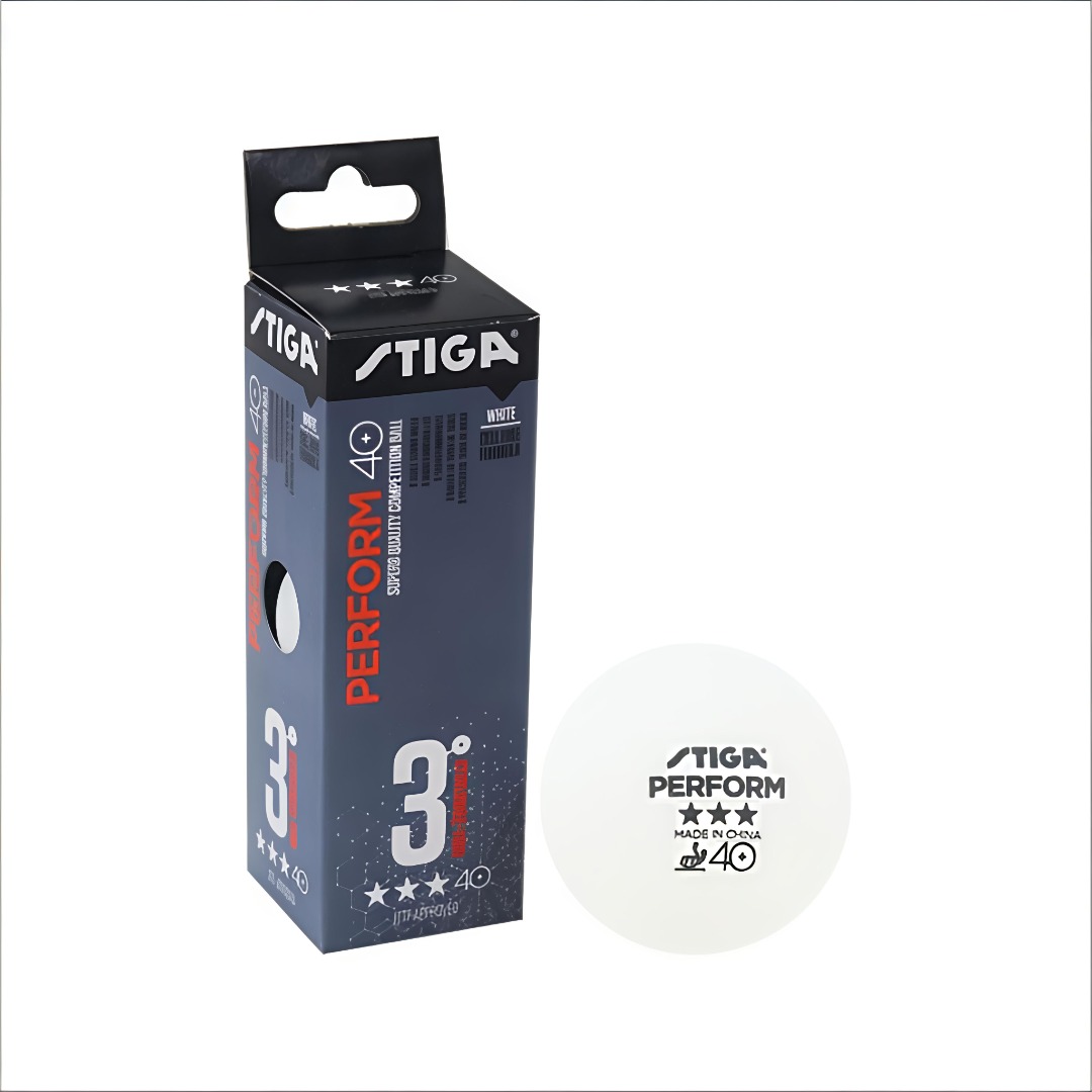 Perform 3-star ABS White 40+Table Tennis Ball (3/box), Sports Equipment ...