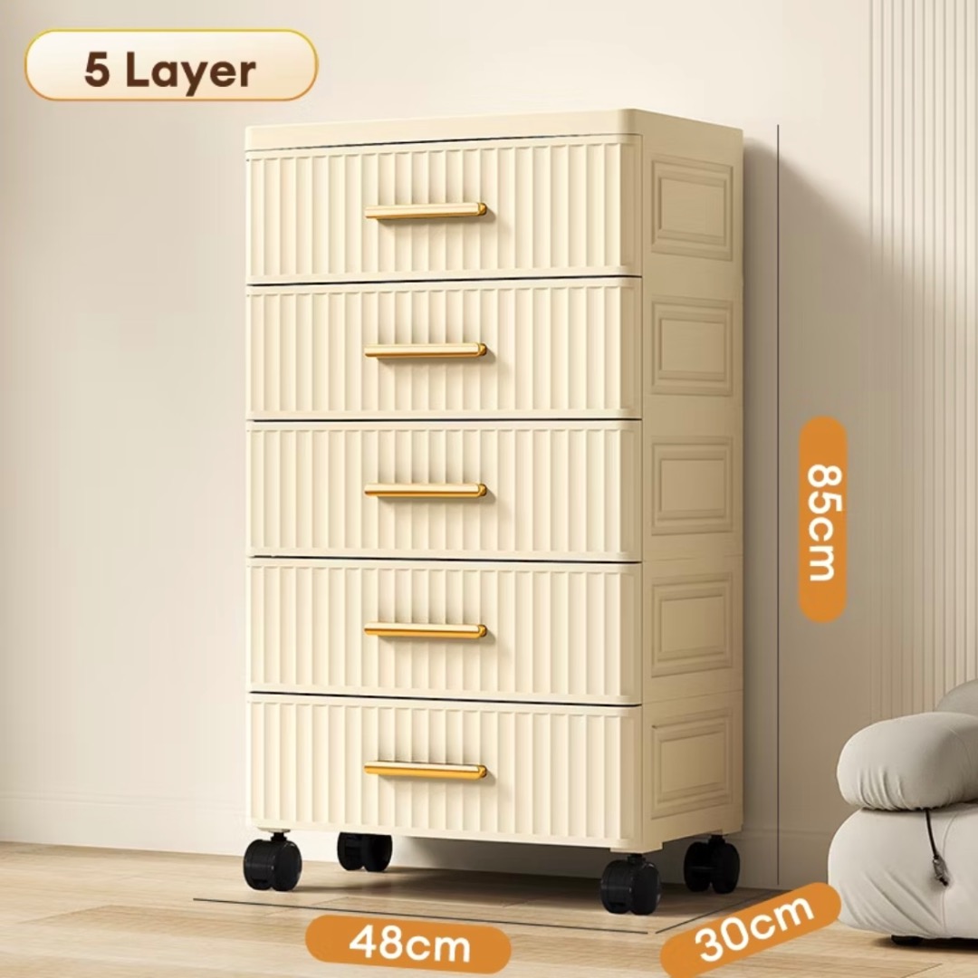 Plastic Drawer Cabinet With Wheels | Storage Organizer Cabinet | Mobile ...