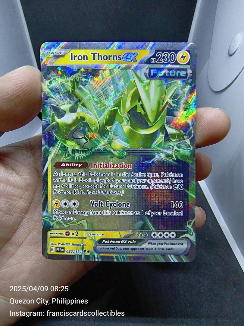 Pokemon Card - IRON THORNS ex #032 (SCARLET & VIOLET: PRISMATIC EVOLUTIONS) YEAR 2025, Hobbies ...