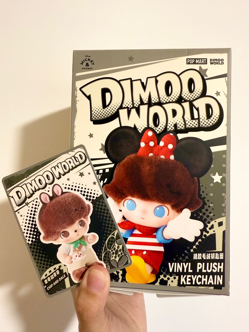 Popmart Dimoo World x Disney Vinyl Plush Keychain Blind Box, Hobbies ...
