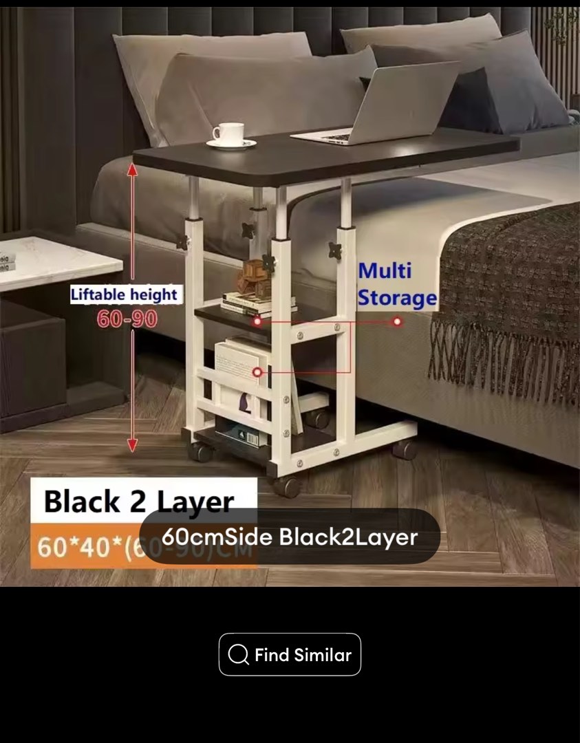 Portable Computer Table, Furniture & Home Living, Furniture, Tables ...