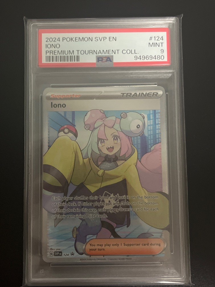 PTCG TCG Pokemon Card 2024 Premium Tournament Collection Black Star Promo Iono Slab, Hobbies ...