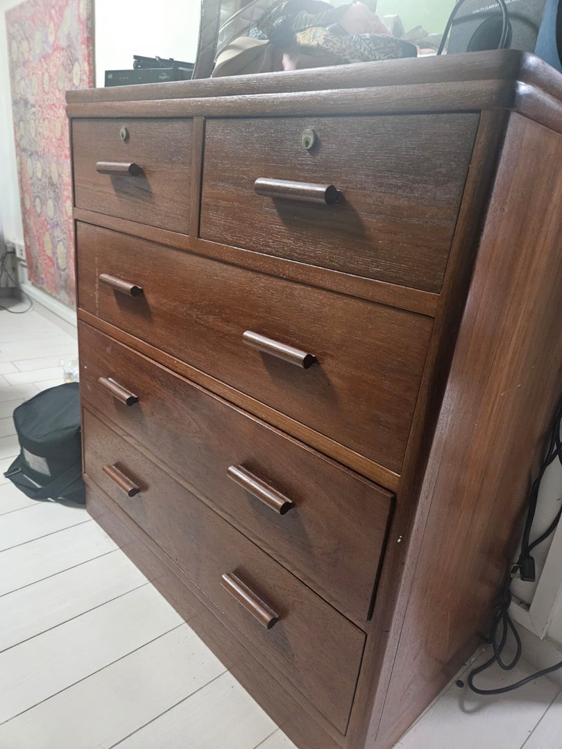 Quality wood heavy drawer chest, Furniture & Home Living, Furniture ...