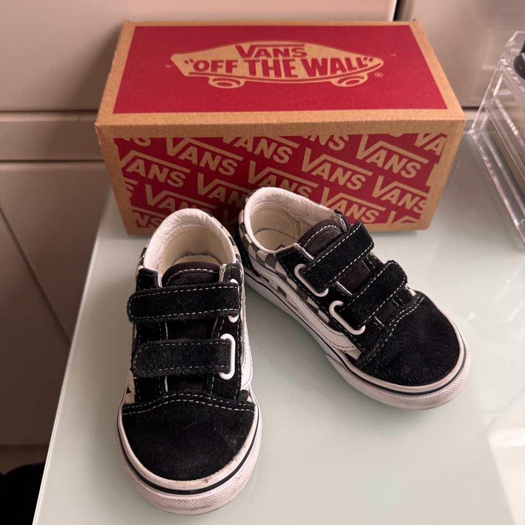 Sepatu Vans Anak Old Skool V Checkerboard ORIGINAL, Bayi & Anak, Baju ...