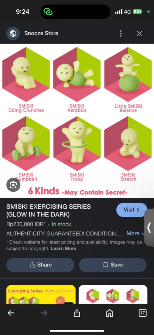 smiski exercise series, Hobbies & Toys, Toys & Games on Carousell