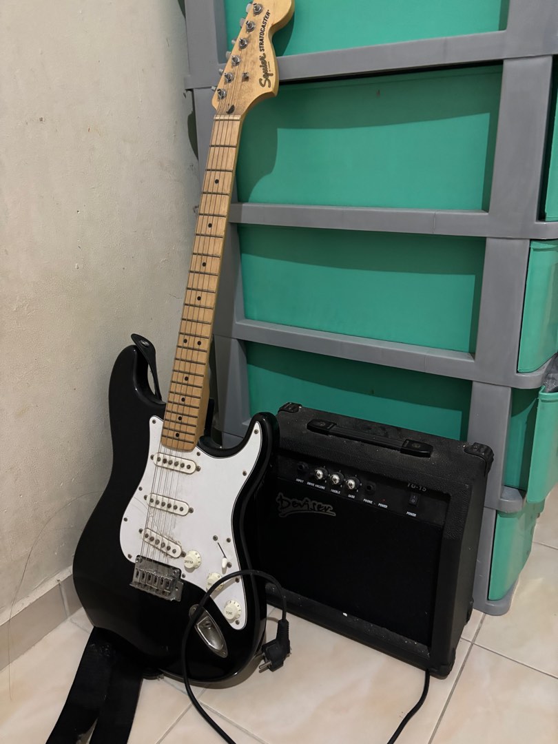 Squier Stratocaster Free Amplifier!, Hobbies & Toys, Music & Media ...
