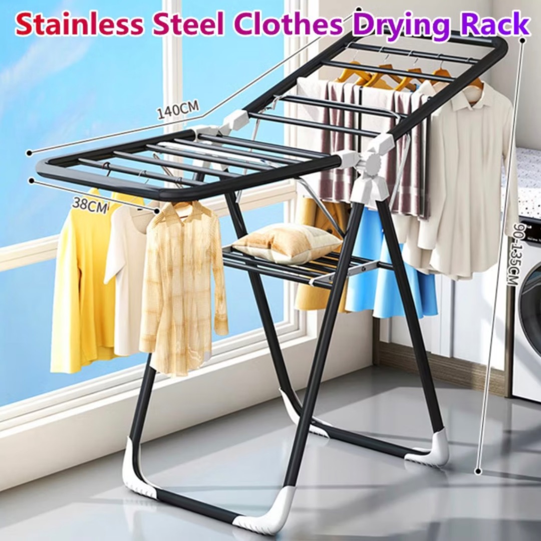 Stainless Steel Clothes Drying Rack | Adjustable Clothes Hanger Rack ...