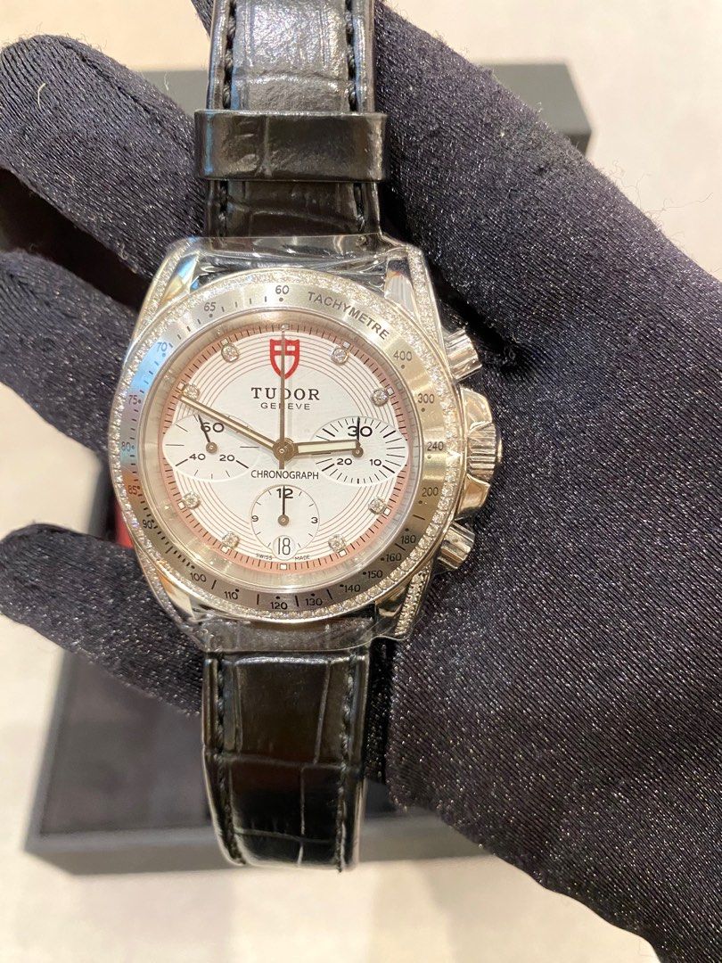 TUDOR CLASSIC FACTORY DIAMOND PANDA DIAL REF 20310 41MM AUTOMATIC WATCH ...